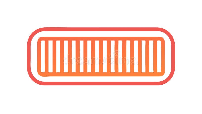 Orange Grille Pattern Rectangular Vector Icon, Vector Design Generative ...