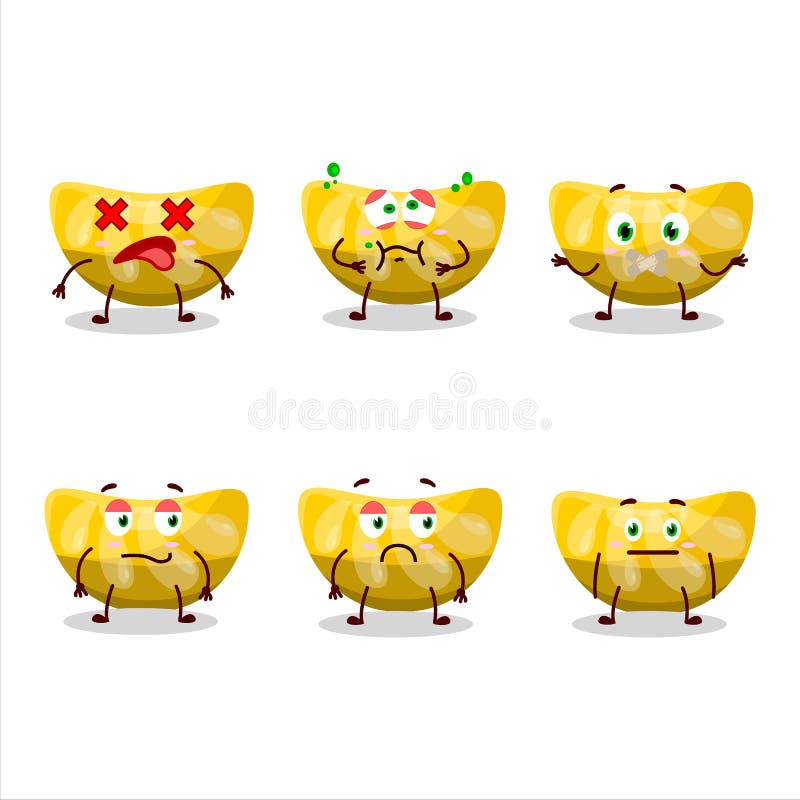 Orange Gummy Candy Cartoon Character with Nope Expression Stock Vector ...