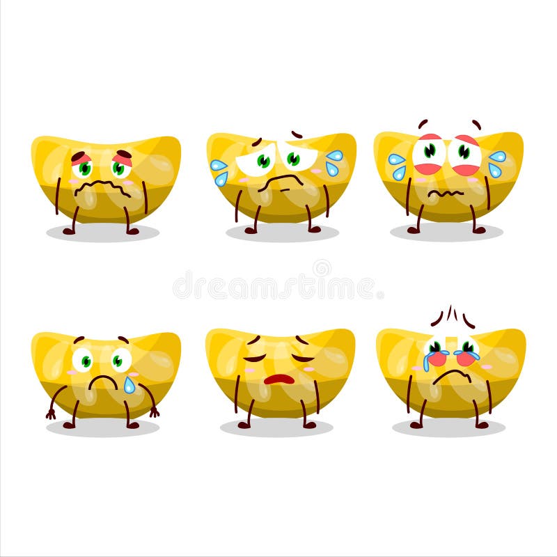 Orange Gummy Candy Cartoon Character with Sad Expression Stock Vector ...