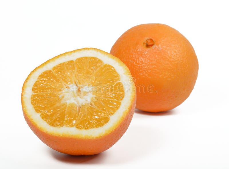 Orange with half stock photo. Image of slice, circle - 136085080