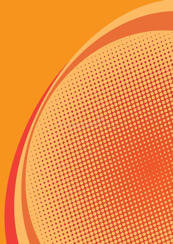 Orange halftone background stock vector. Illustration of copyspace ...