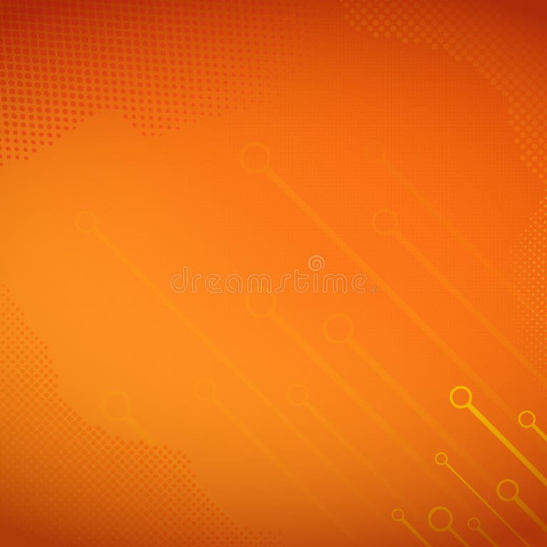 Orange Halftone Background stock vector. Illustration of connection ...