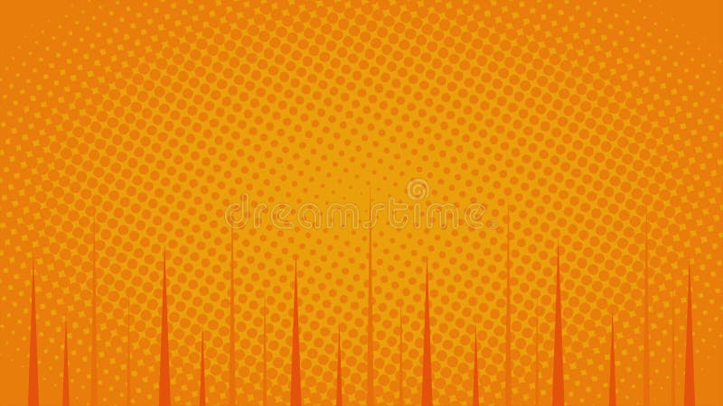 Orange Halftone Background Animation with Sharp Underline. Loop ...
