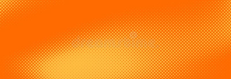 Orange Halftone Pattern. Retro Comic Gradient Background. Bright ...