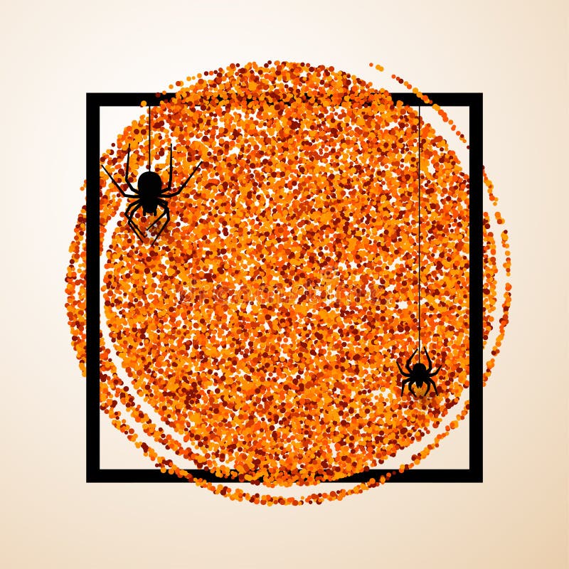 Orange Halftone Round Dotted Background Stock Vector - Illustration of ...