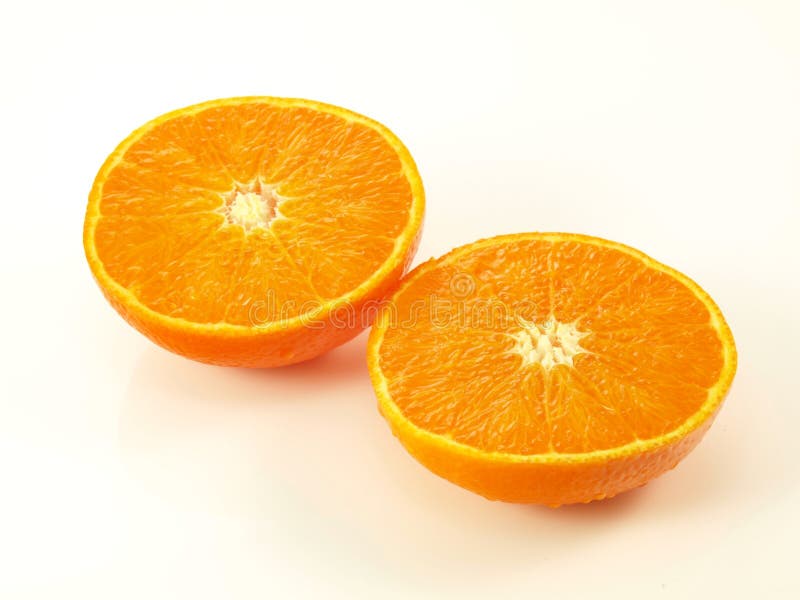Orange halves, isolated stock image. Image of citrus - 24513191