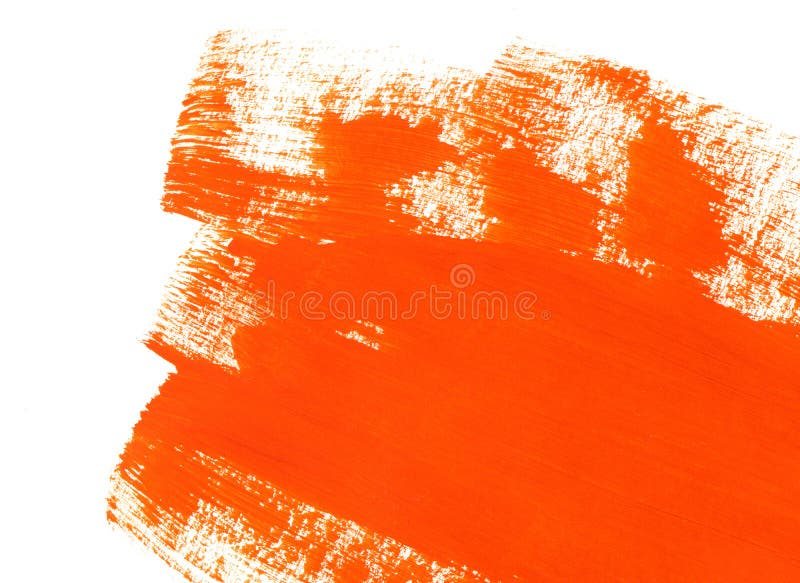 Orange Hand Drawn Paint Texture on White Background Stock Illustration ...
