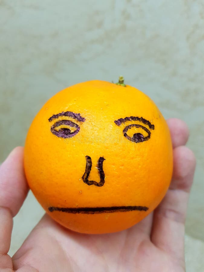 Orange with face stock photo. Image of smiley, sour - 137101436