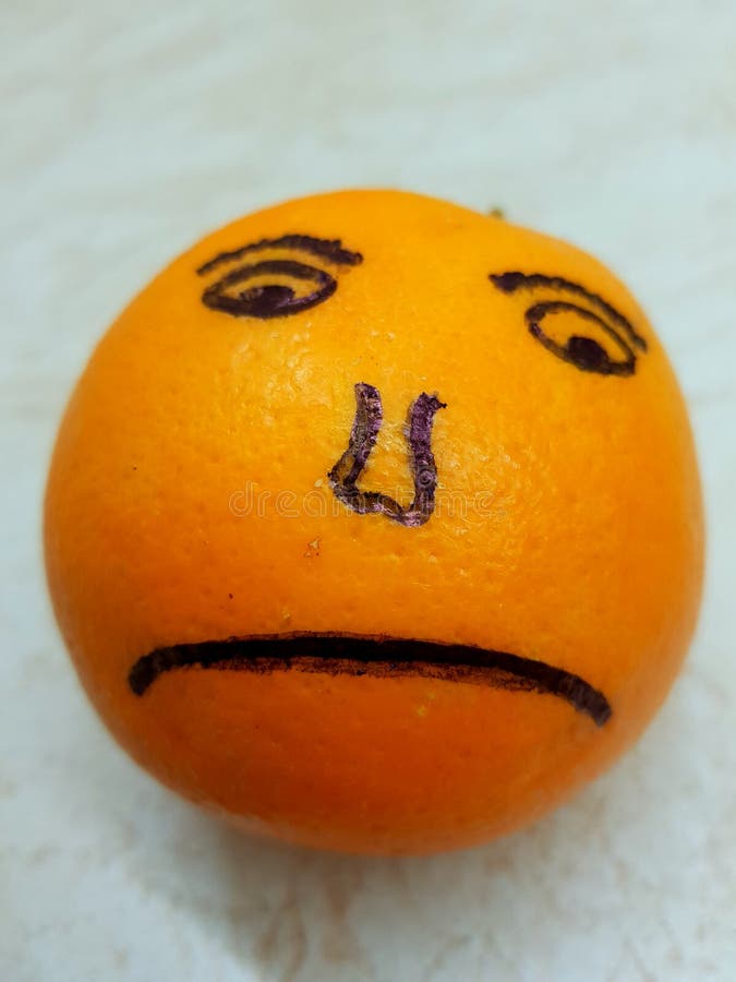 Orange with face stock photo. Image of smiley, sour - 137101436