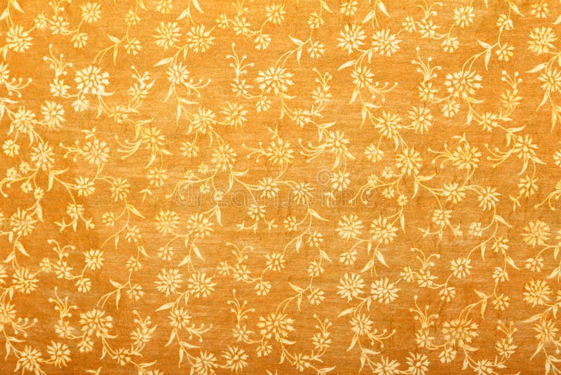 Orange Handmade Art Paper Floral Pattern Stock Image - Image of ...