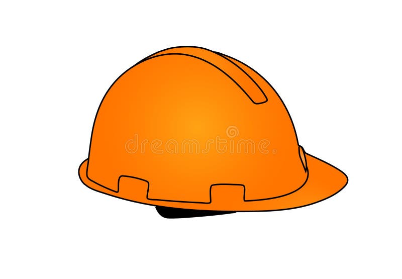 Orange hard cap stock vector. Illustration of object, plant - 5438510