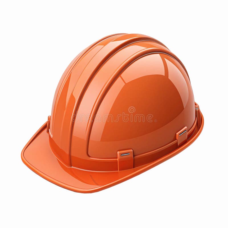 Orange Hard Hat Safety Helmet for Construction Worker Use with ...