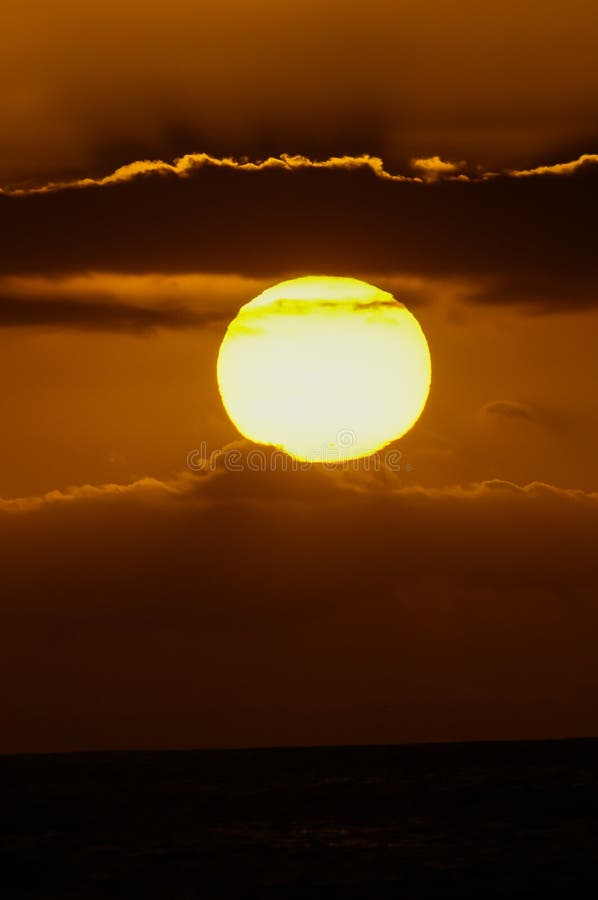 Orange Hard Sun stock image. Image of horizon, planet - 38154615