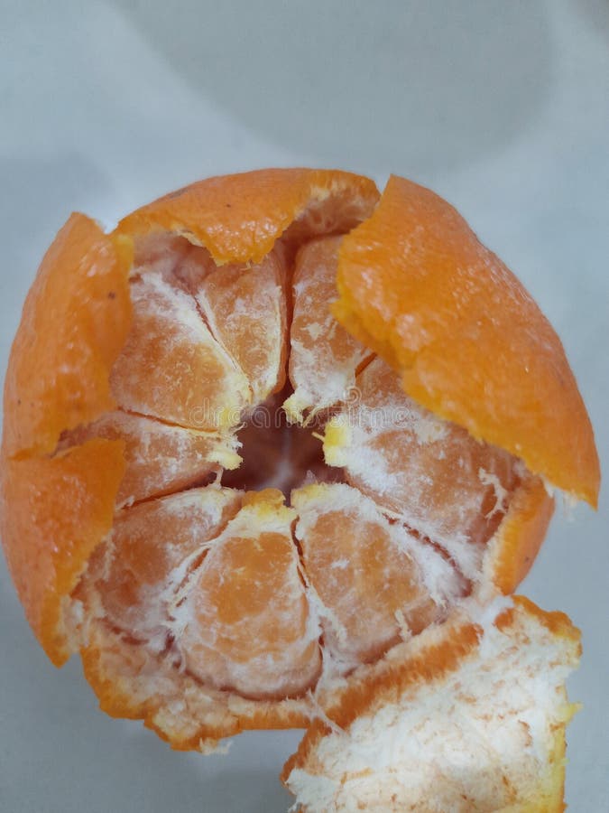 An Orange that Has Been Slightly Peeled Stock Image - Image of cuisine ...