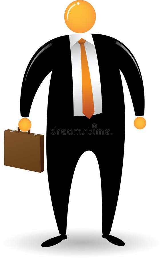 Orange Head Man Delivering Email Stock Illustration - Illustration of ...