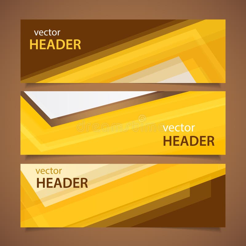 Orange headers stock vector. Illustration of backdrop - 60265806