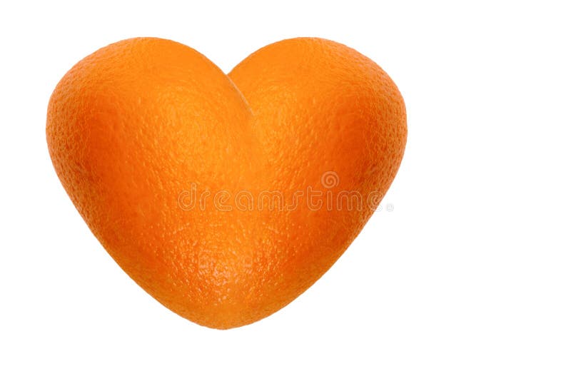 Orange heart stock image. Image of organic, orange, symbol - 18304595