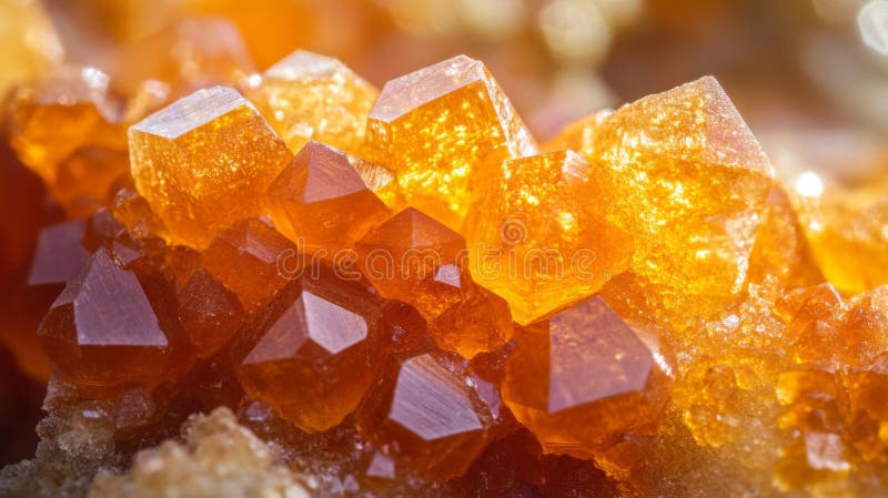 Orange Hessonite Garnet Crystal Cluster Stock Illustrations – 2 Orange ...