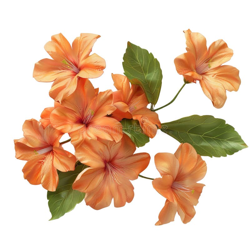 Orange Hibiscus Flower Bouquet Stock Image - Illustration of orange ...