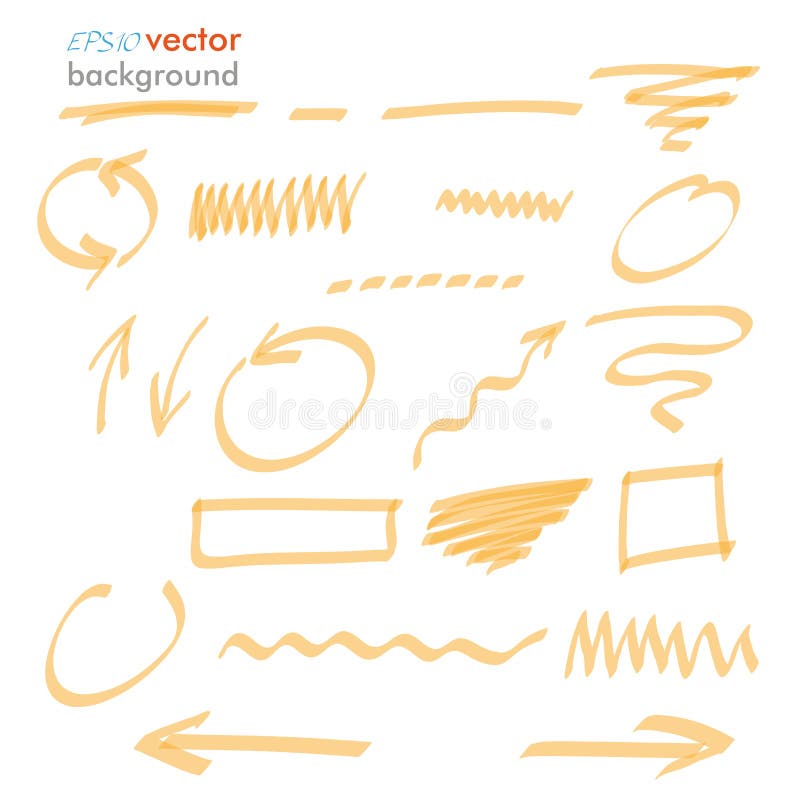 Highlighter Elements Collection Stock Vector - Illustration of design ...