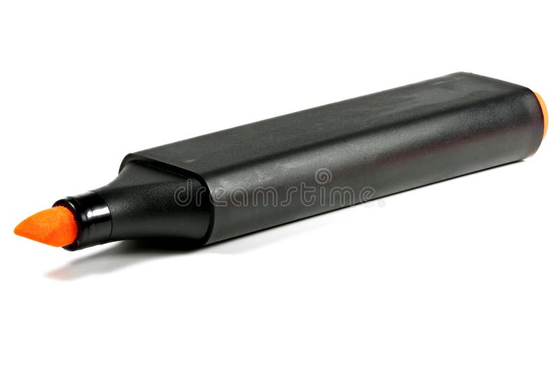 Orange highlighter stock image. Image of object, color - 83295695