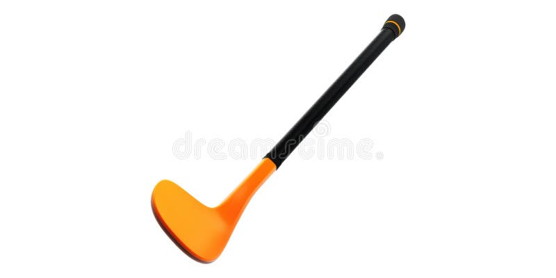Orange Hockey Stick with Black Handle Isolated on Transparent ...