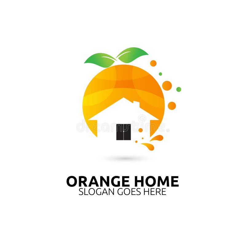 Orange Home Logo Vector, Icon, Element, and Template for Company Stock ...