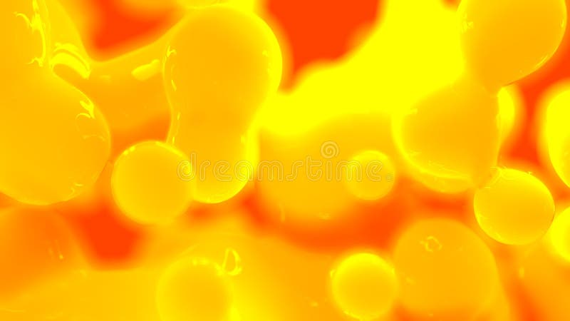 Orange Honey Color Reflecting Smooth Soft Elements Bg - Abstract 3D ...