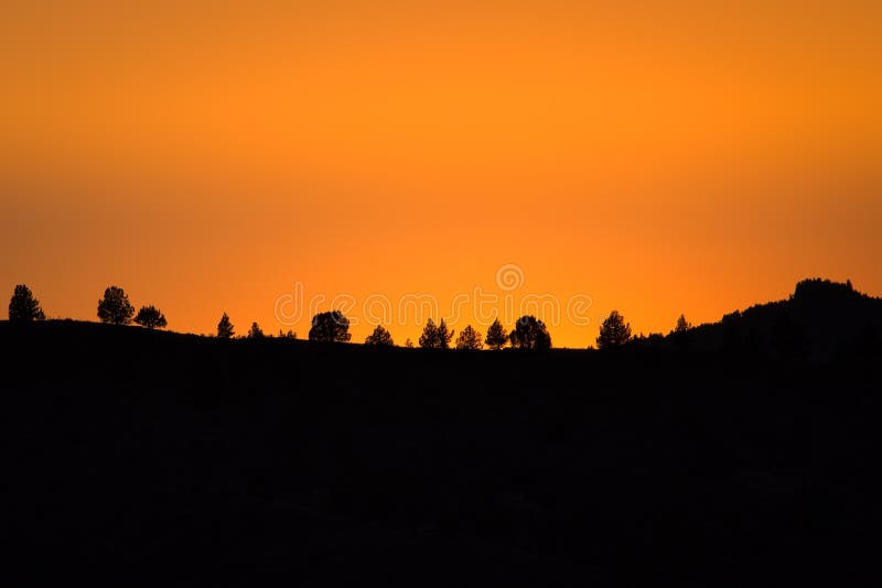 Orange Horizon stock photo. Image of oregon, sillhoutte - 83376816