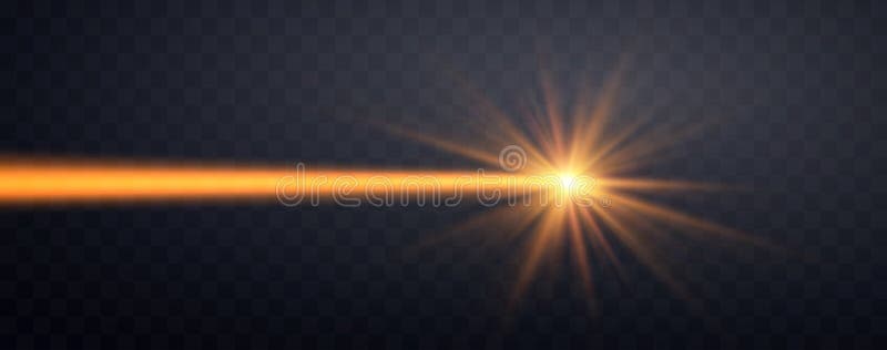 Orange Horizontal Laser Beam. Neon Line, Presentation Pointer. Orange ...