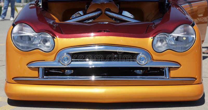 Orange Hot Rod Grill stock photo. Image of beauty, auto - 2811184