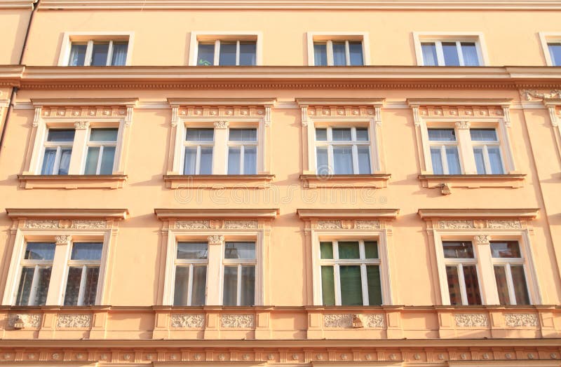 Orange house stock image. Image of renovated, windows - 53145211