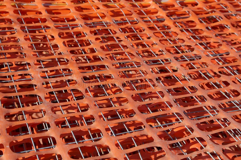 Orange Safety Net in a Road Construction Site Stock Image - Image of ...