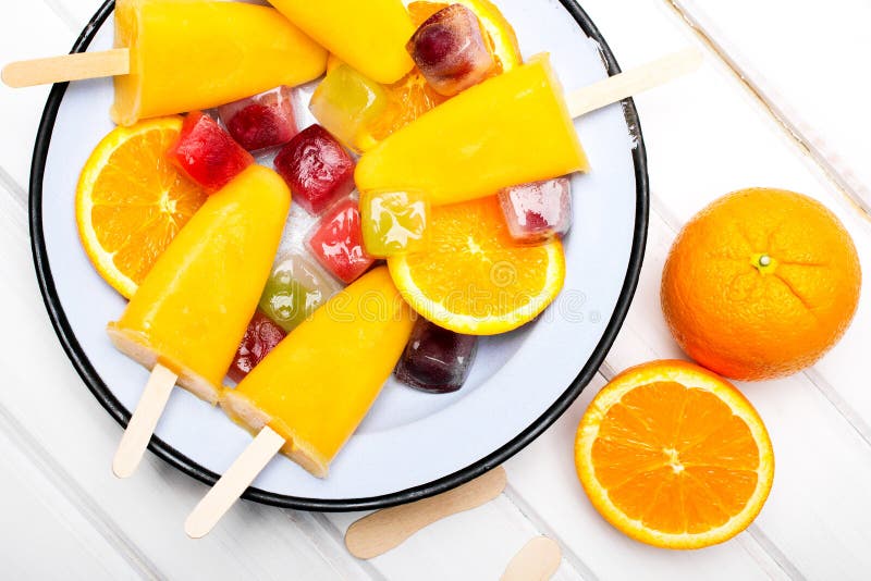 Orange ice cream stock photo. Image of frozen, fruit - 69293974