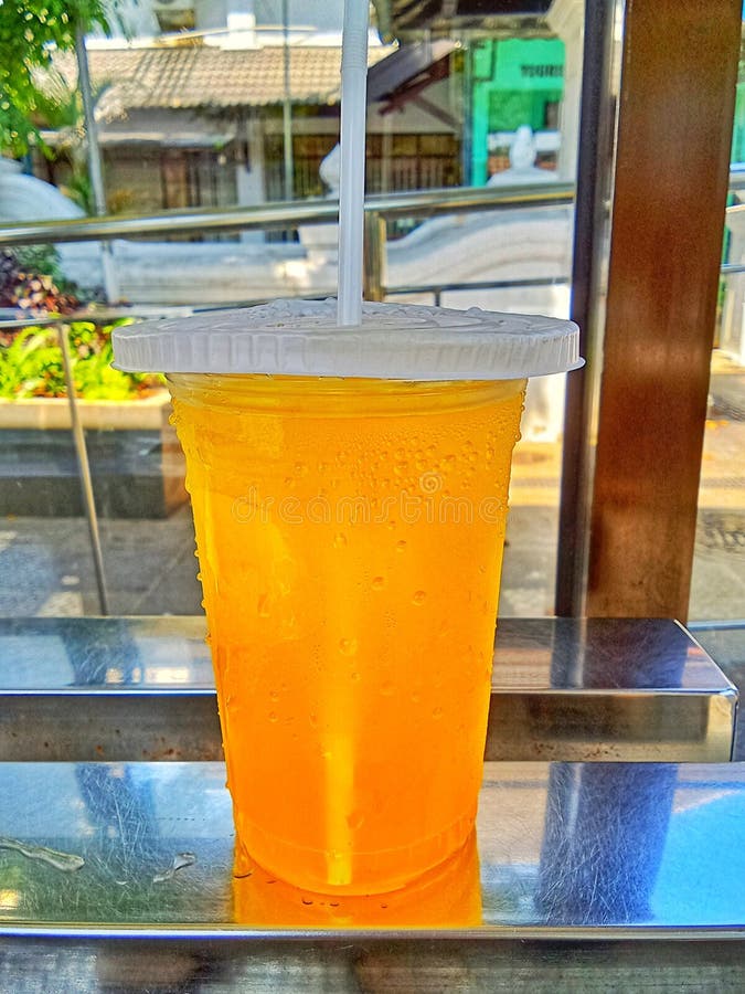 Orange Ice is Very Refreshing Stock Photo - Image of lighting, coold ...