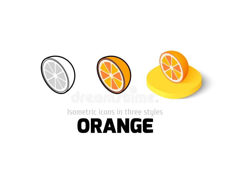 Orange Icon in Different Style Stock Vector - Illustration of color ...
