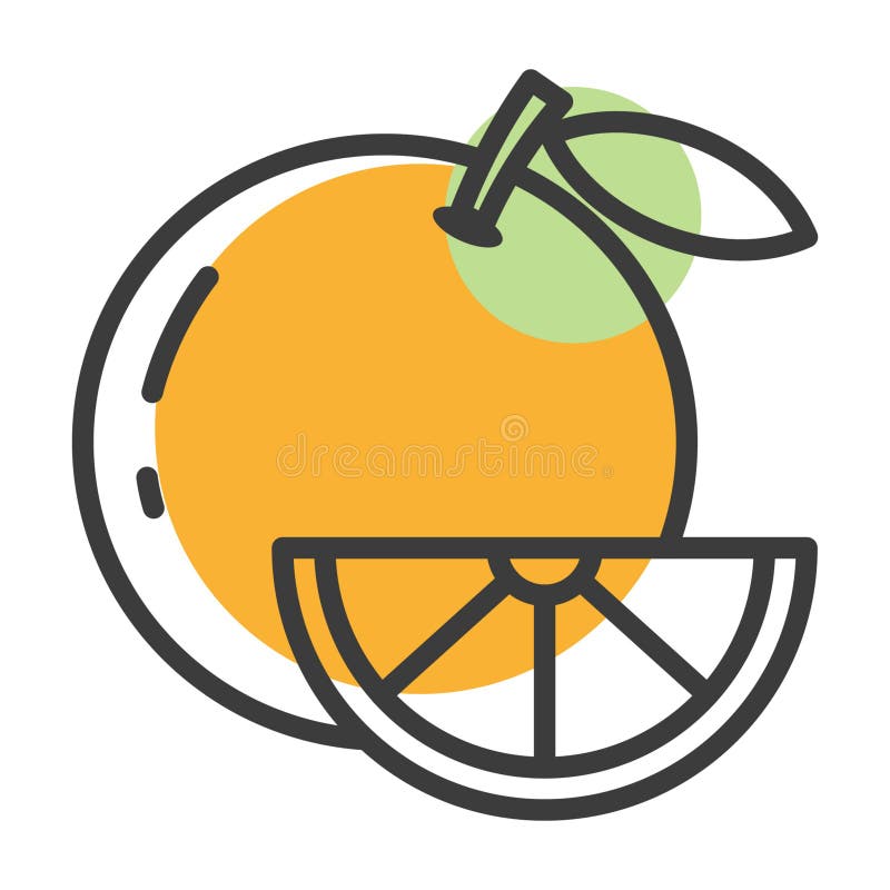 An Orange Icon with an Editable Stroke To Any Thickness. Stock Vector ...