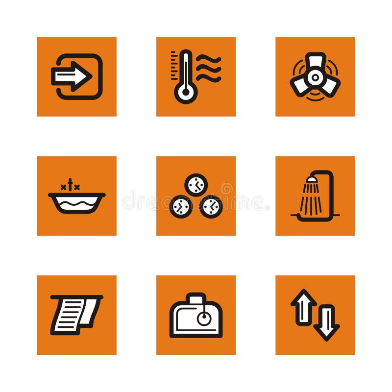 Orange icon series stock illustration. Illustration of message - 2466266