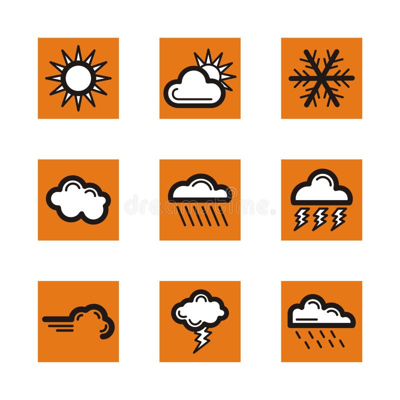 Orange icon series stock illustration. Illustration of sunshine - 2466280