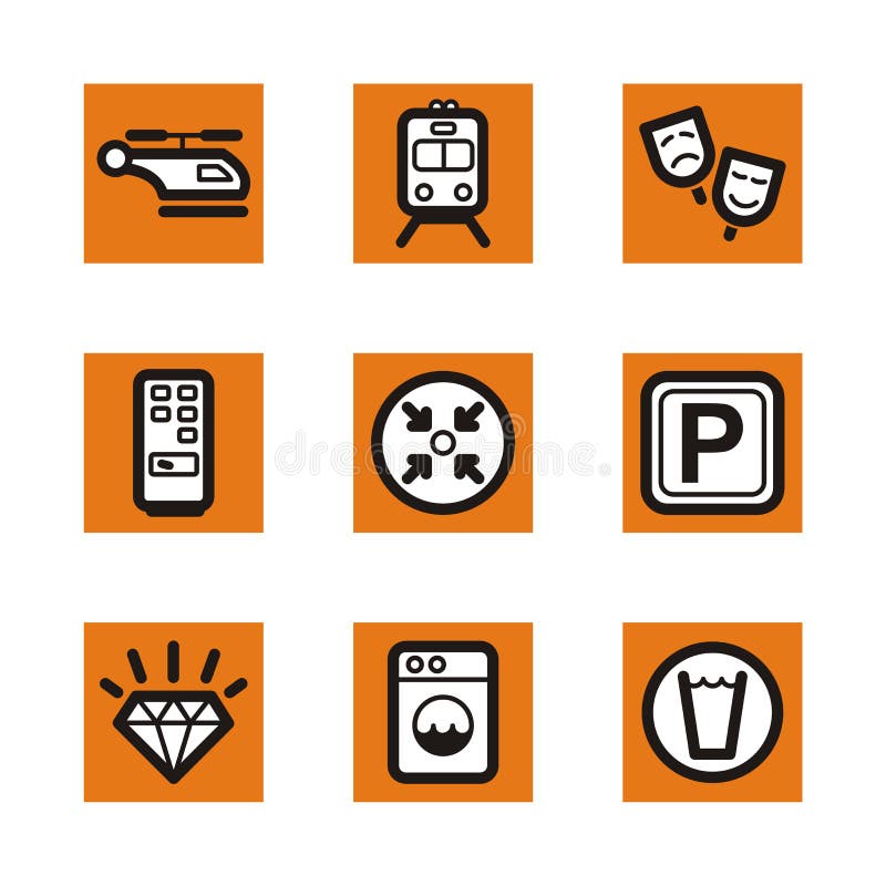 Orange icon series stock illustration. Illustration of symbol - 2466384