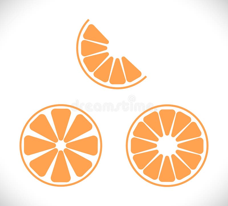 Orange icon set stock vector. Illustration of tasty - 210013624