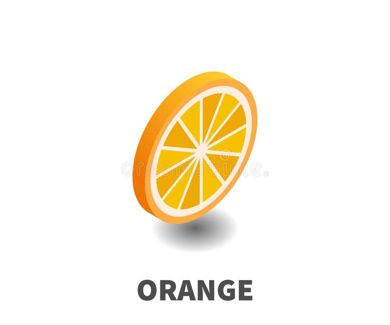 Orange Icon, Vector Symbol. Stock Vector - Illustration of organic ...