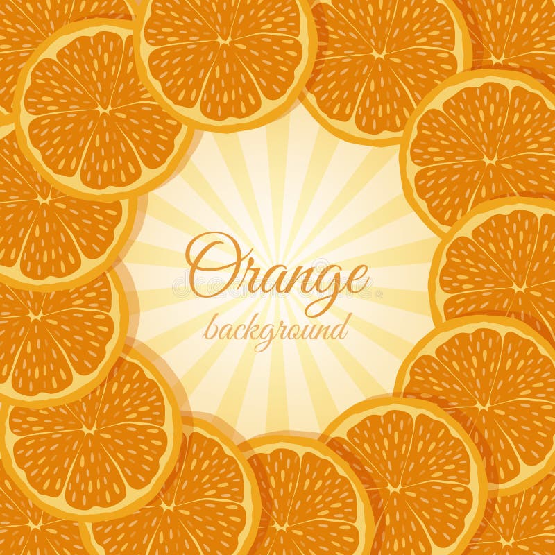 Orange icons card stock vector. Illustration of freshness - 87896811