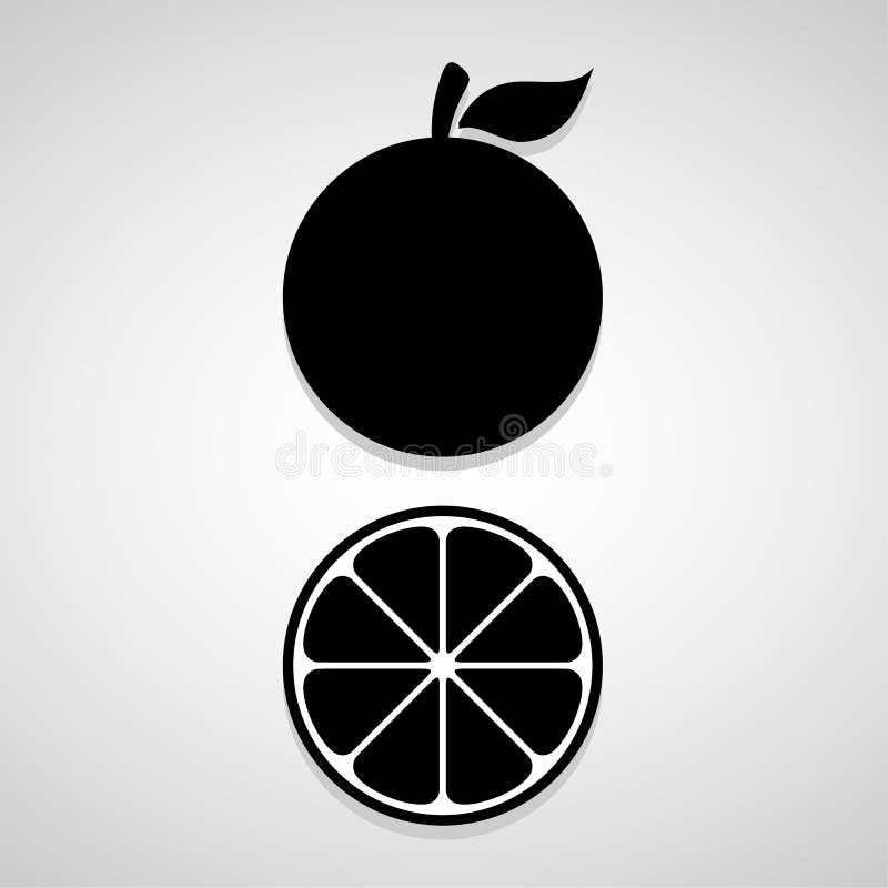 Orange Icons Set Great for Any Use. Vector EPS10 Stock Vector ...