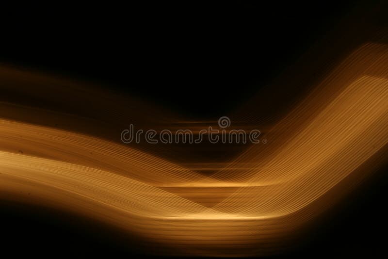 Orange Illumination Led Light Describes a Wave in Space. Beautiful ...