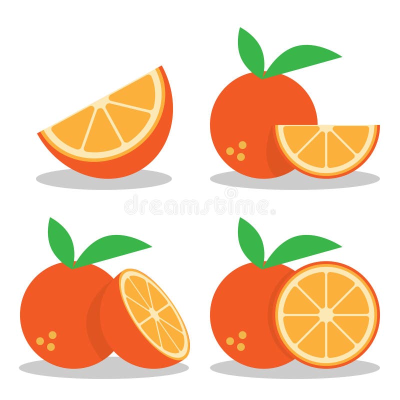 Illustration of Orange. Orange Fruit Polka Dot Design. Orange Fruit ...