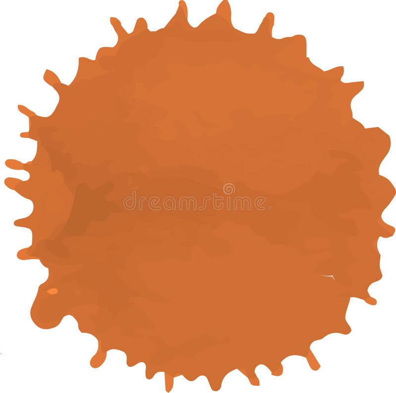 Orange Ink Splash, Blot and Brush Stroke Spot Spray Smudge, Spatter ...
