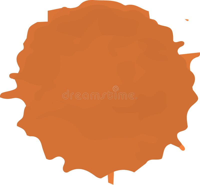Orange Ink Splatter. Unique Shape and Pattern Stock Illustration ...