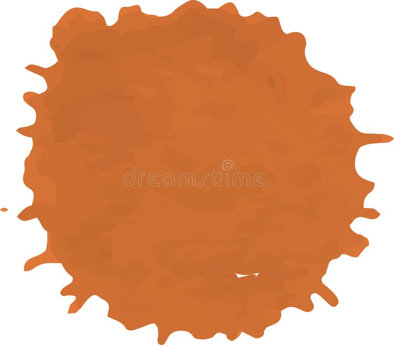 Orange Ink Splatter. Unique Shape and Pattern Stock Illustration ...