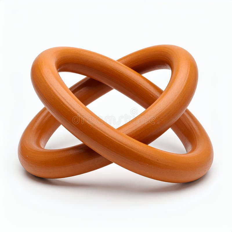 Intertwined Orange Torus Sculpture Symbolizing Connection and Eternity ...